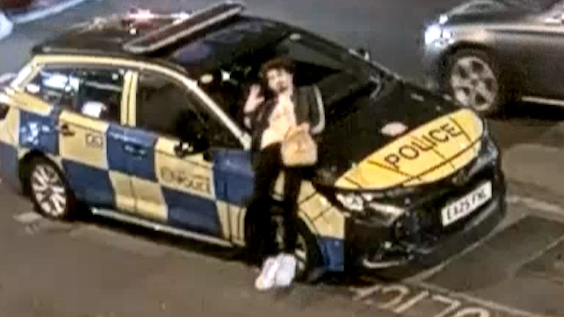 Man fined after eating takeaway on bonnet of police car