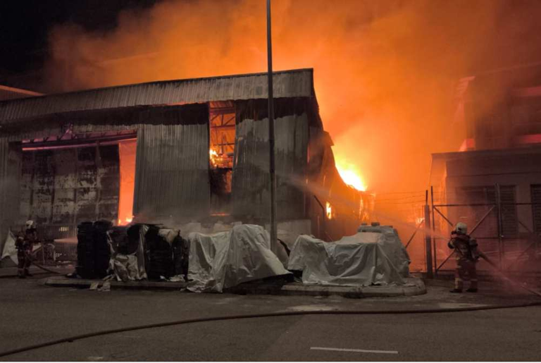 Puchong timber factory destroyed in fire