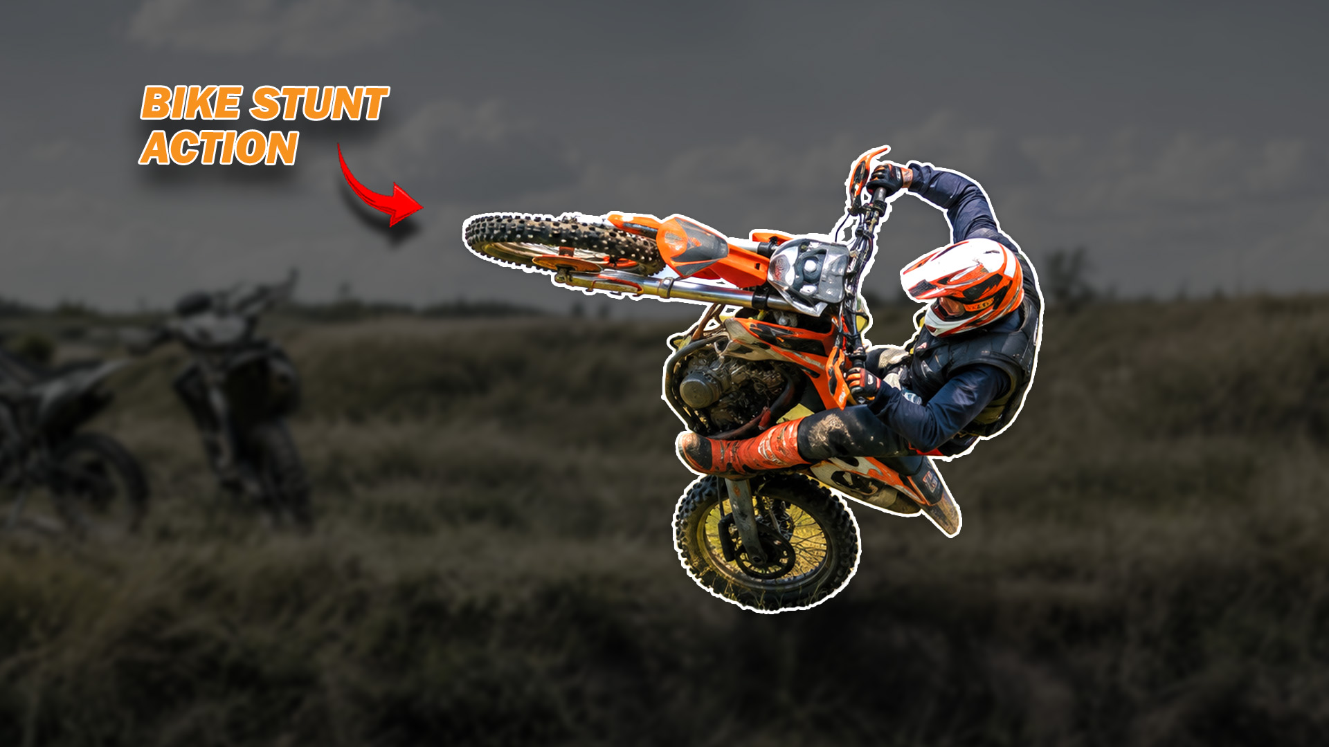 Motorbike jumping action highlights