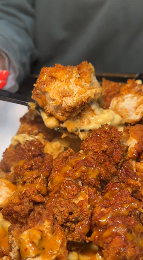 Hot chicken tender heaven at Fluffies Hot Chicken