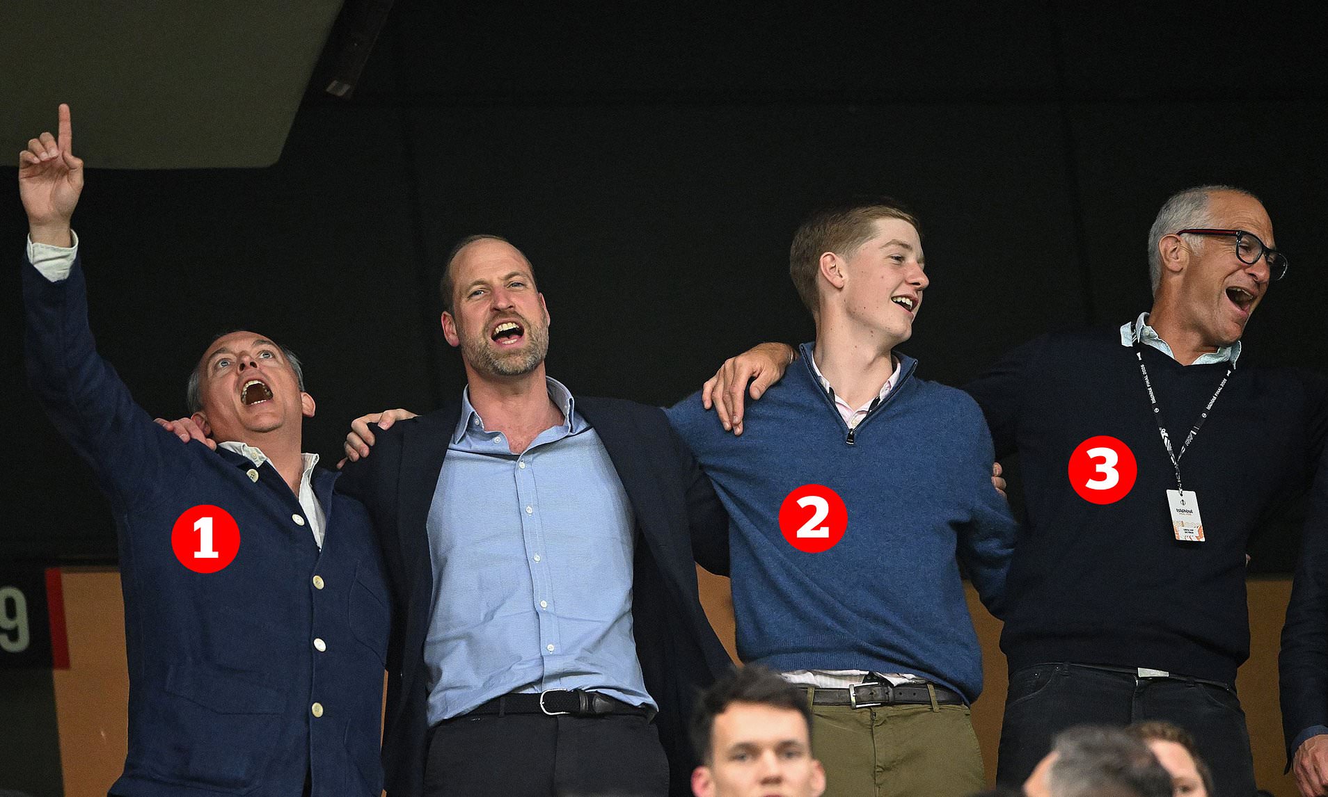 William's band of villains: Prince celebrates Villa win with old ...