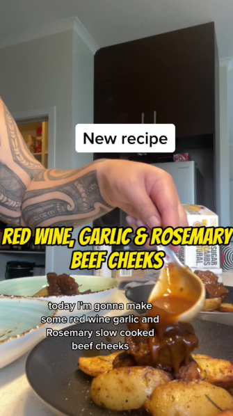 Red wine garlic rosemary beef cheeks recipe