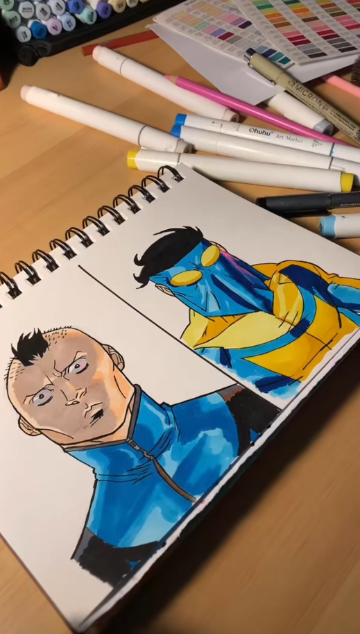 Invincible tribute fanart Mark Grayson sketchbook drawing