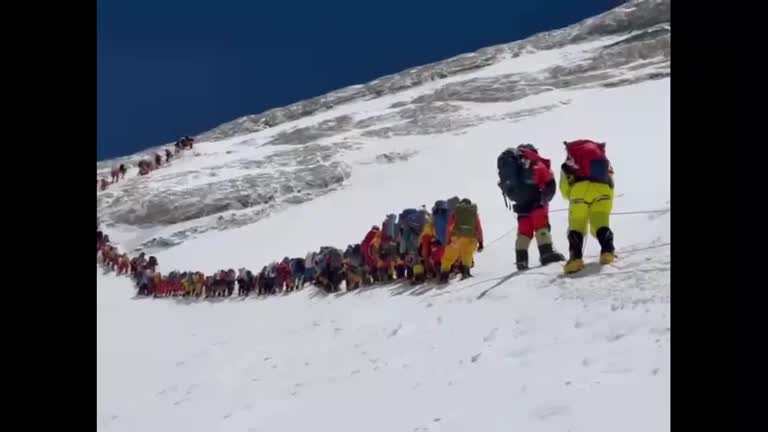 Mount Everest hits record single-day summit numbers from Nepal side