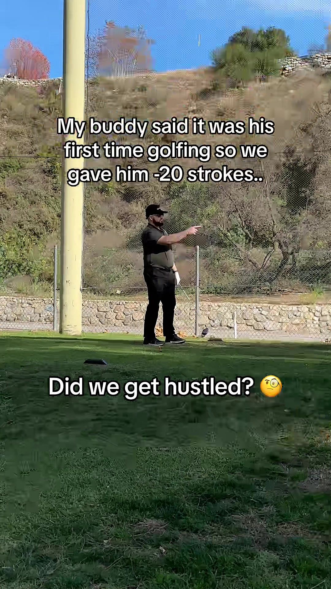 He said it was his first swing