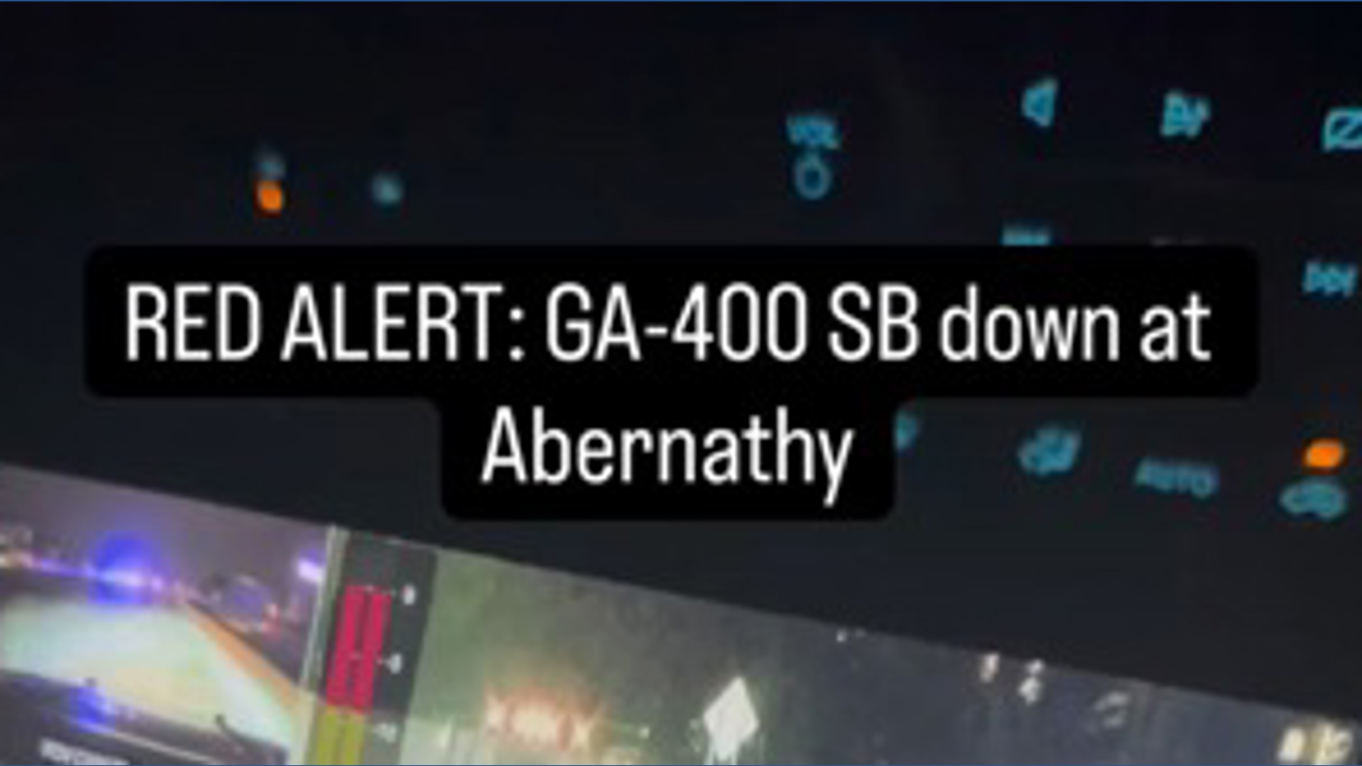 GA-400 SB shut down in Sandy Springs