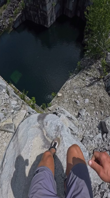 40M cliff jump RAW shot