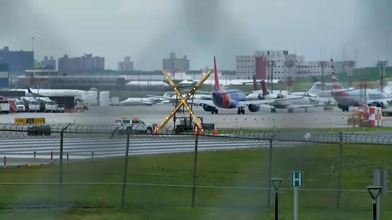 LaGuardia Airport runway reopens after repairs completed on large sinkhole