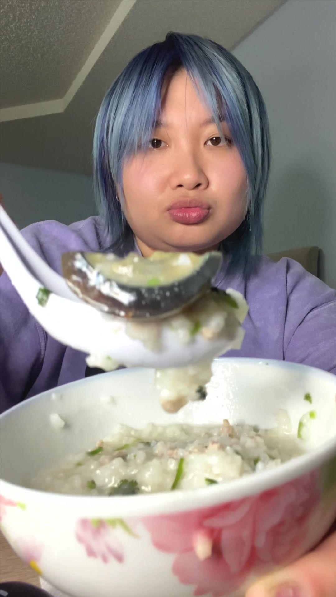 Vietnamese rice porridge chao with leftover rice