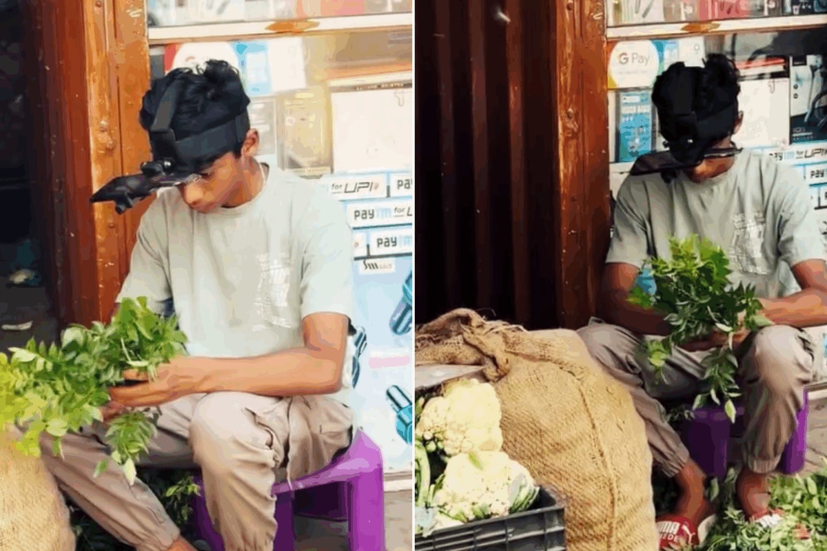'Future is here’: Bengaluru vegetable vendor wears AI headgear ...