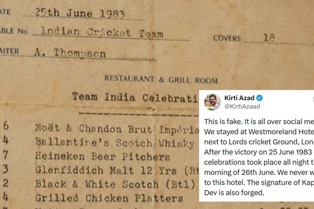 Internet loved the '1983 World Cup party bill' with Kapil Dev's ...