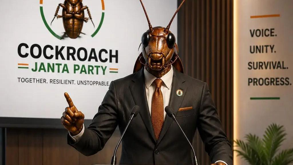India has a new political superstar - a cockroach