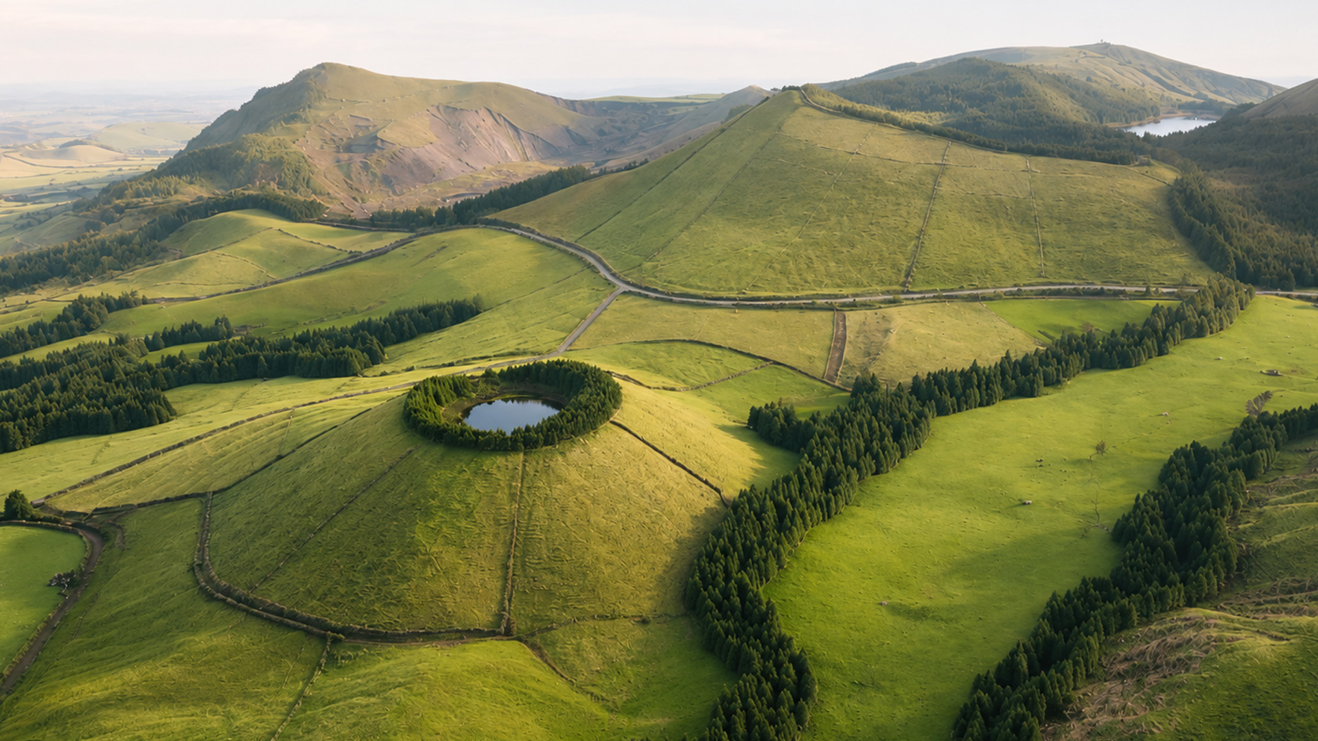 Why is there a lake inside this hill?