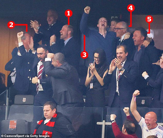 William's band of villains: Prince celebrates Villa win with old ...