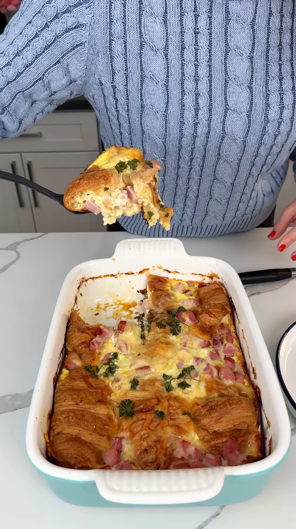 Croissant breakfast bake that feels fancy but isn’t