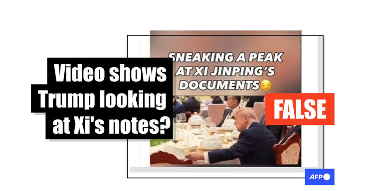 Claims that Trump peeked at Xi's notes during Chinese state banquet are ...