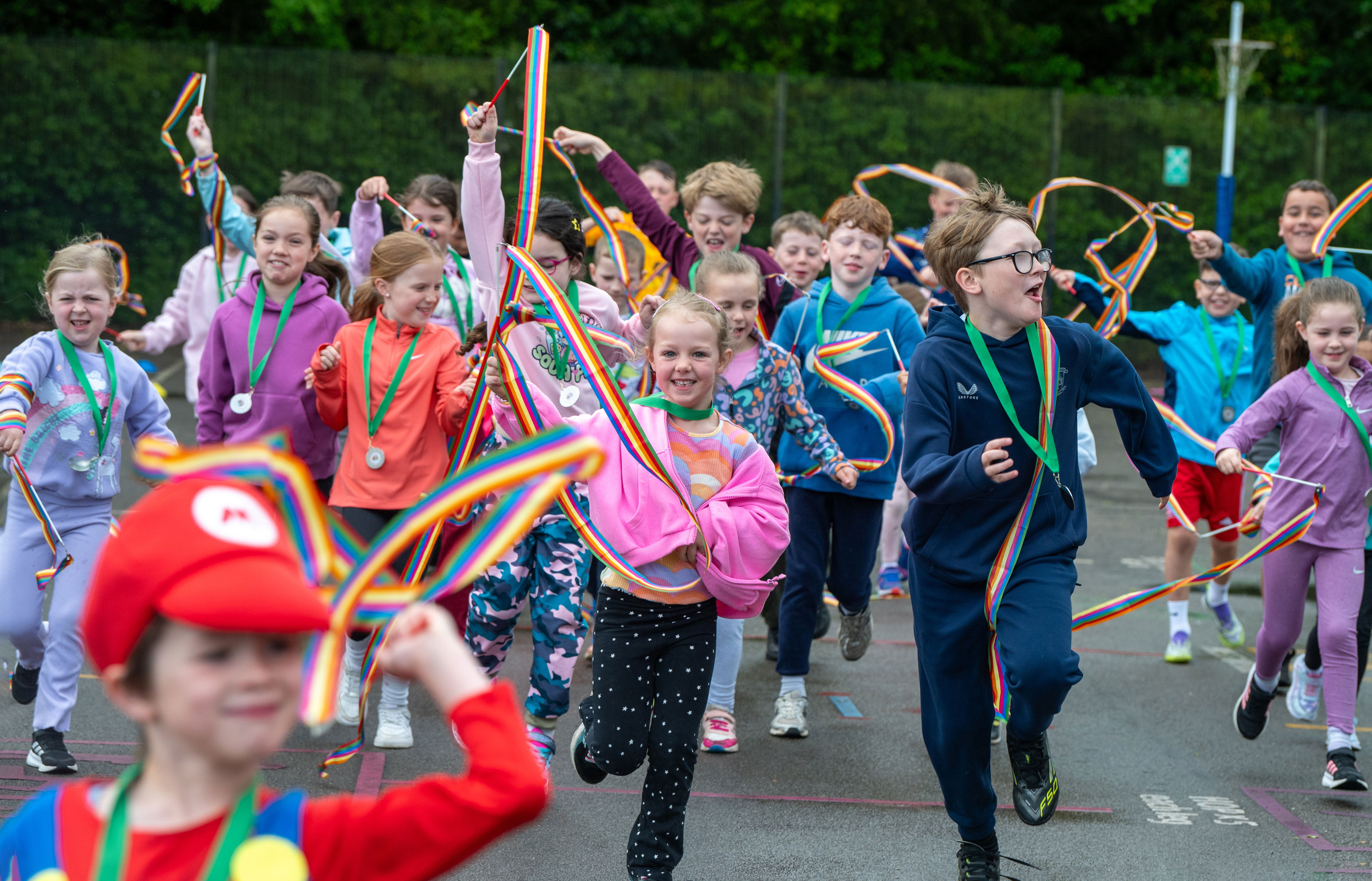 Rise & shine Rainbow Run at Penwortham primary school raises vital ...