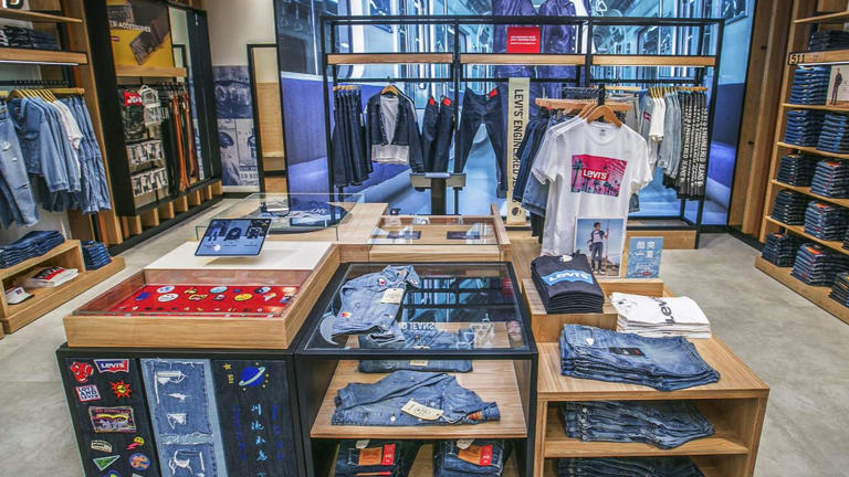 Polo de algodón Levi's Housemark para hombre: el básico azul marino que ...