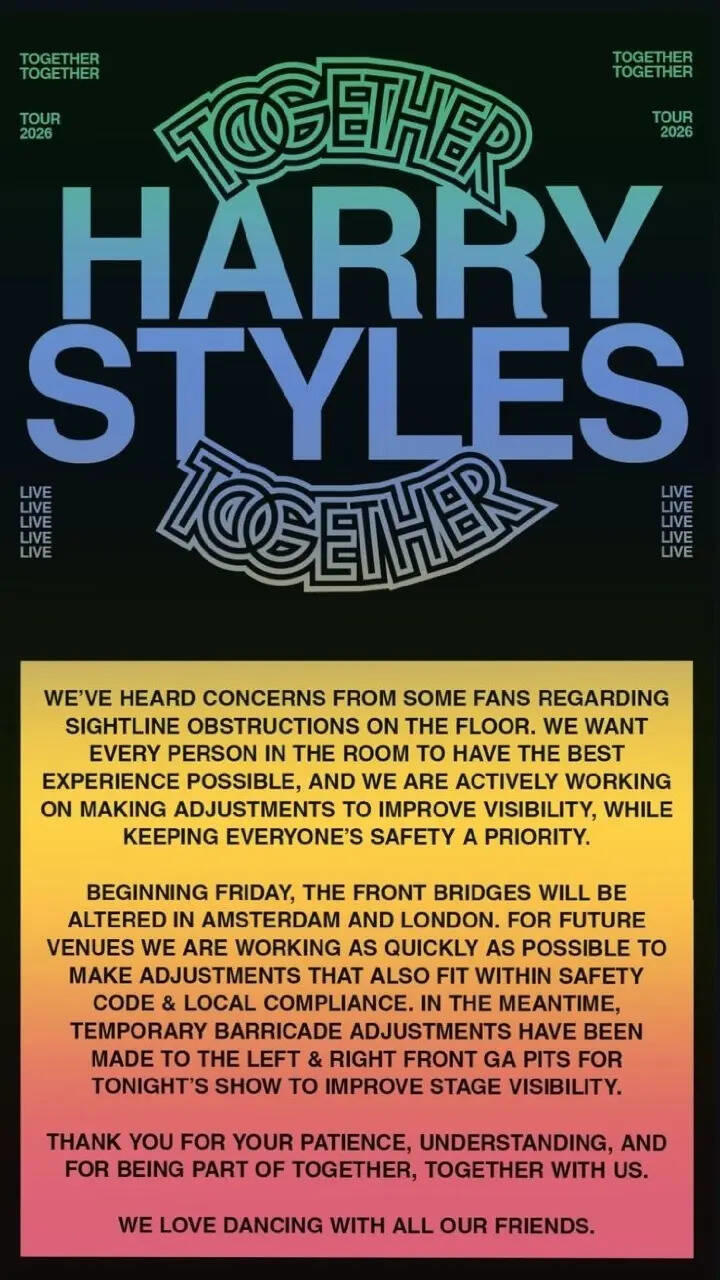 Harry Styles set to change his tour stage following sharp criticism ...