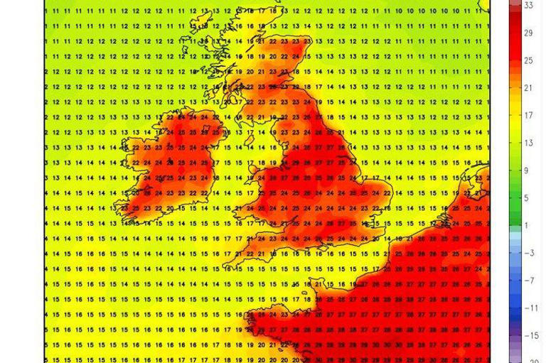 Weather map shows Irish counties set for 2026's warmest weekend yet