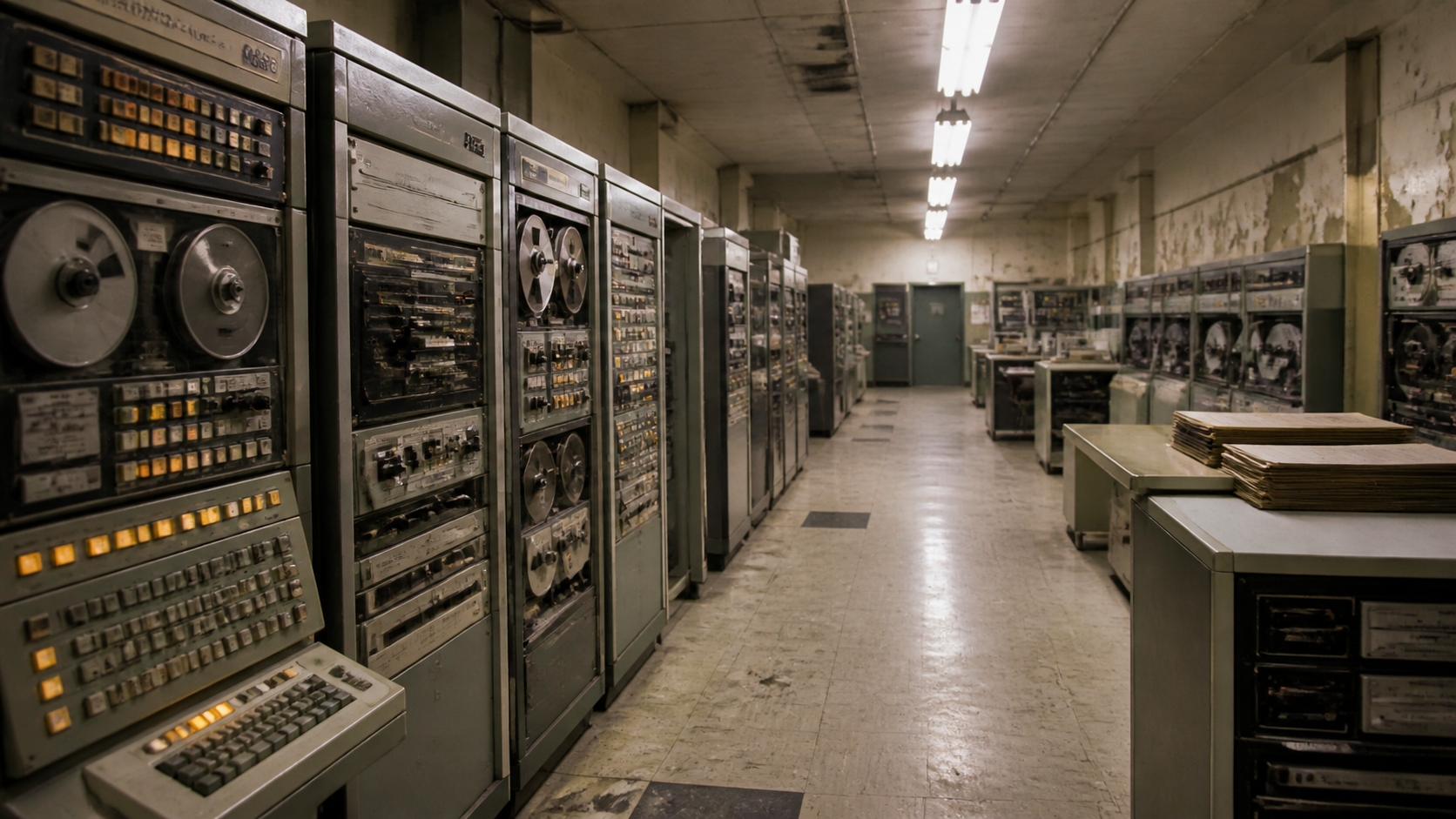 The nuclear network still using giant floppy disks
