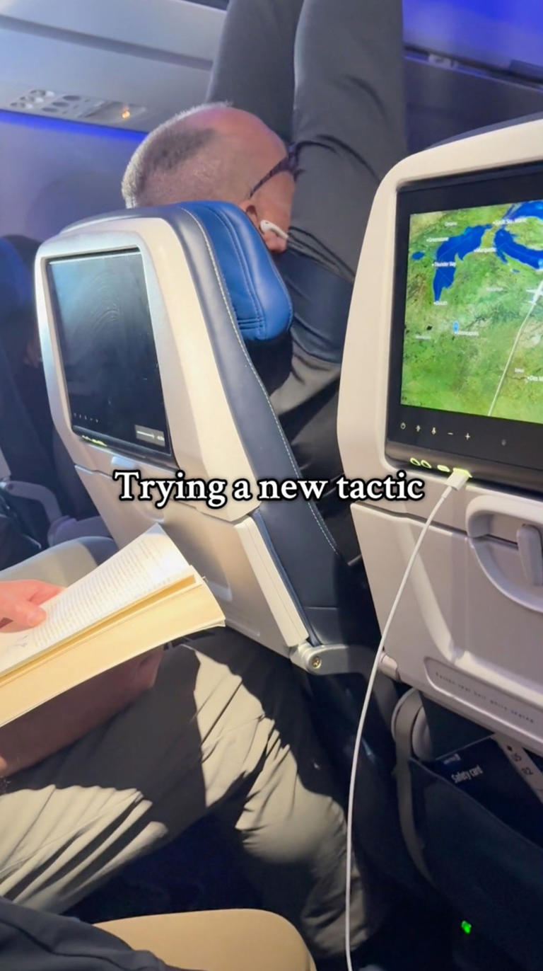 Rude passenger repeatedly slams seat back into too-tall man behind him ...