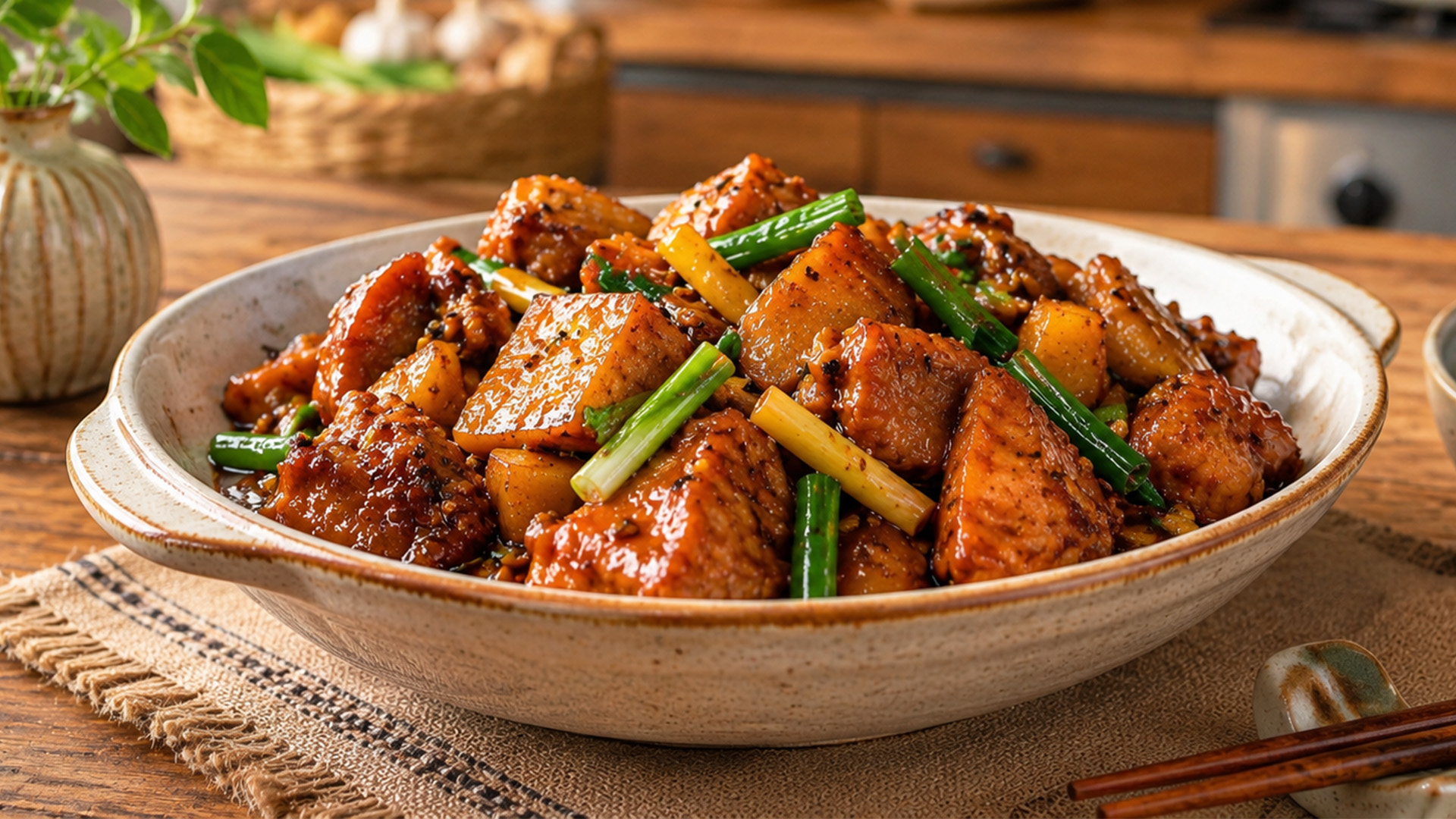 Why chicken potato stew feels warm and filling
