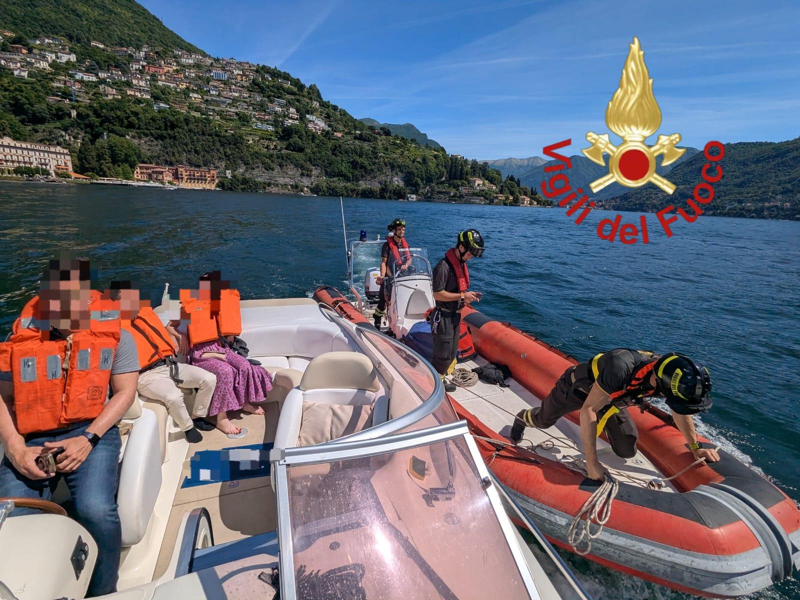 Cernobbio, fumo da una barca al largo del lago di Como: tre turisti ...