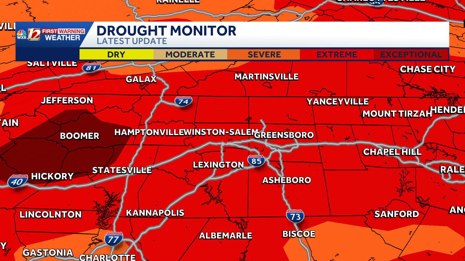 Recent rain helps reduce Triad drought