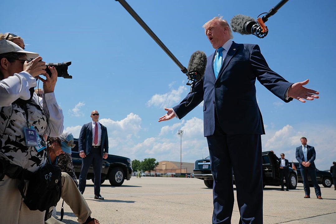 Trump comments on 'good-looking men' as he addresses young recruits