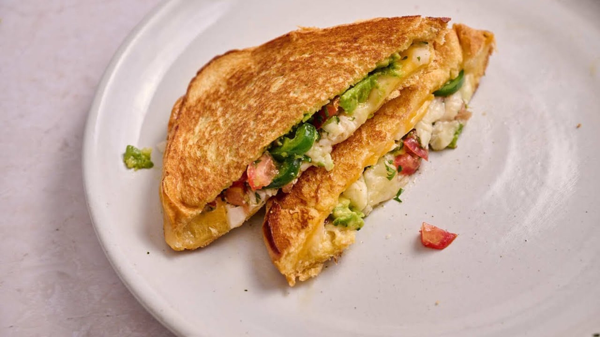 Stacked Tex-Mex grilled cheese recipe