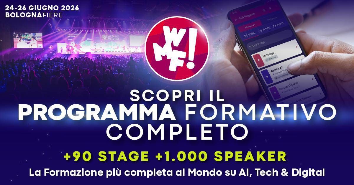 Innovazione, WMF 2026 completa programma formativo con oltre 90 stage e ...