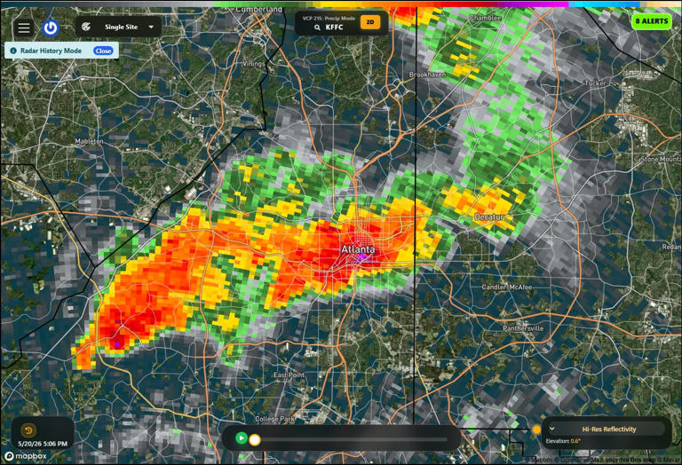 Recap: Flash flooding Wednesday evening on the Downtown Connector