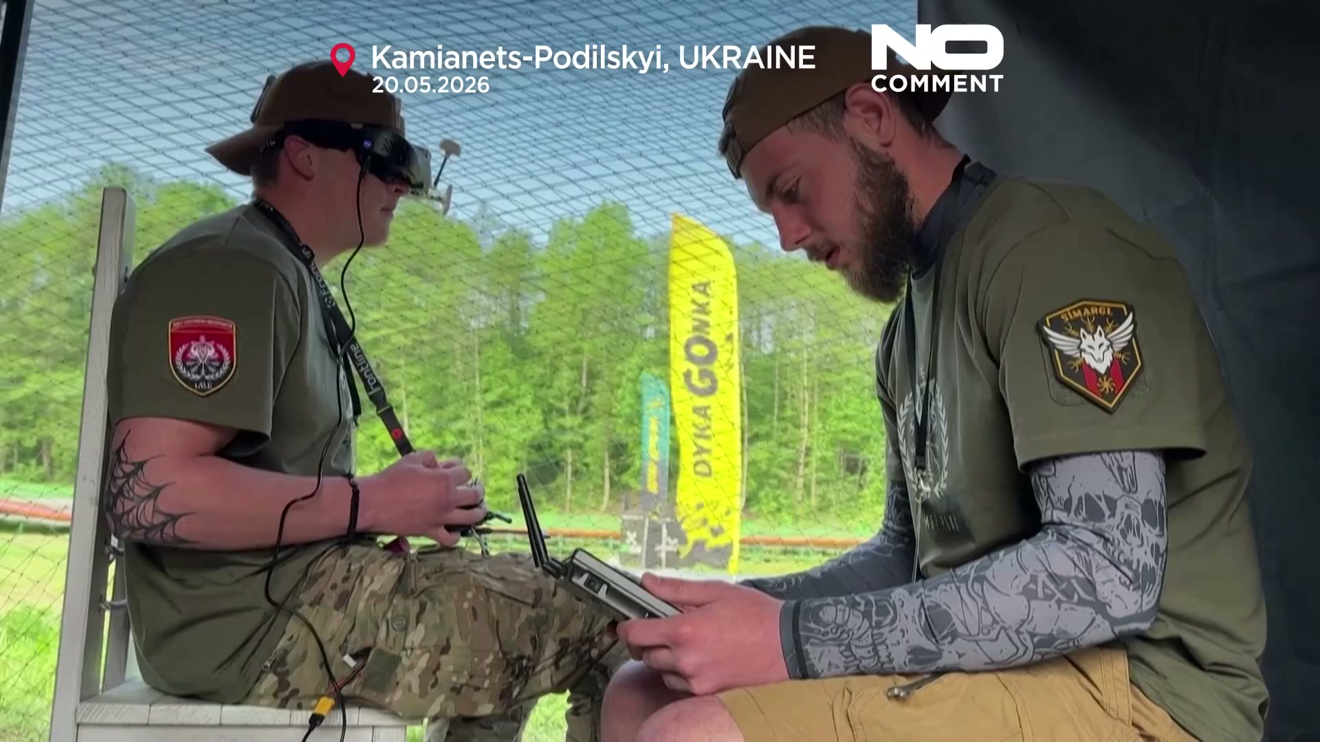 Ukrainian drone pilots compete in high-speed contests