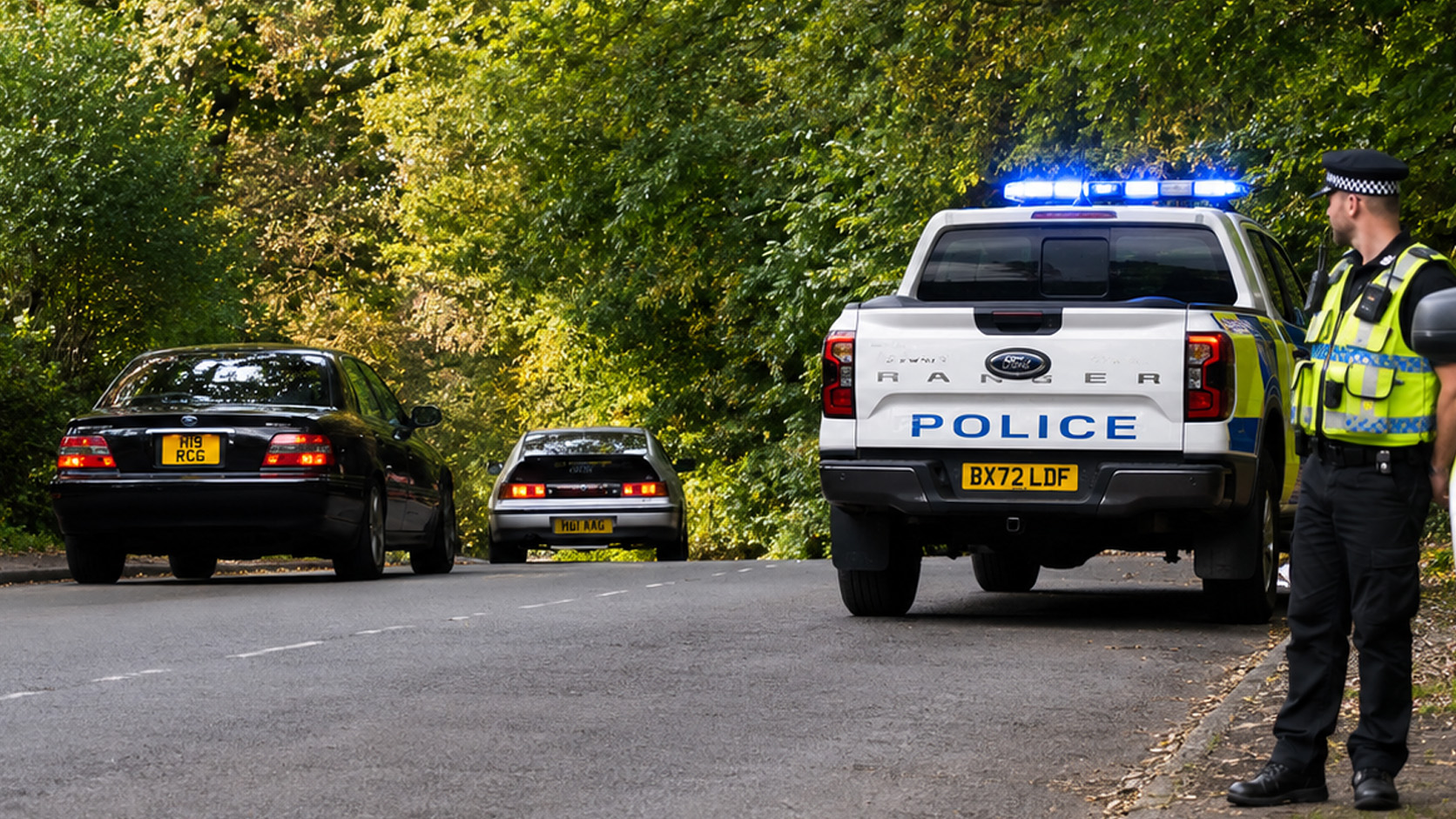 JDM cars leave Santa Pod under close police attention