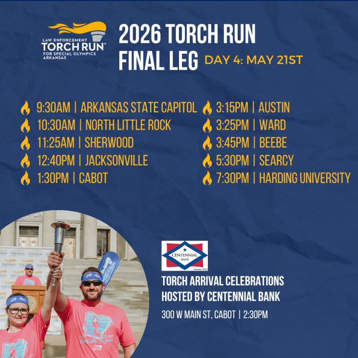 2026 Special Olympics Torch Run final leg set for Thursday