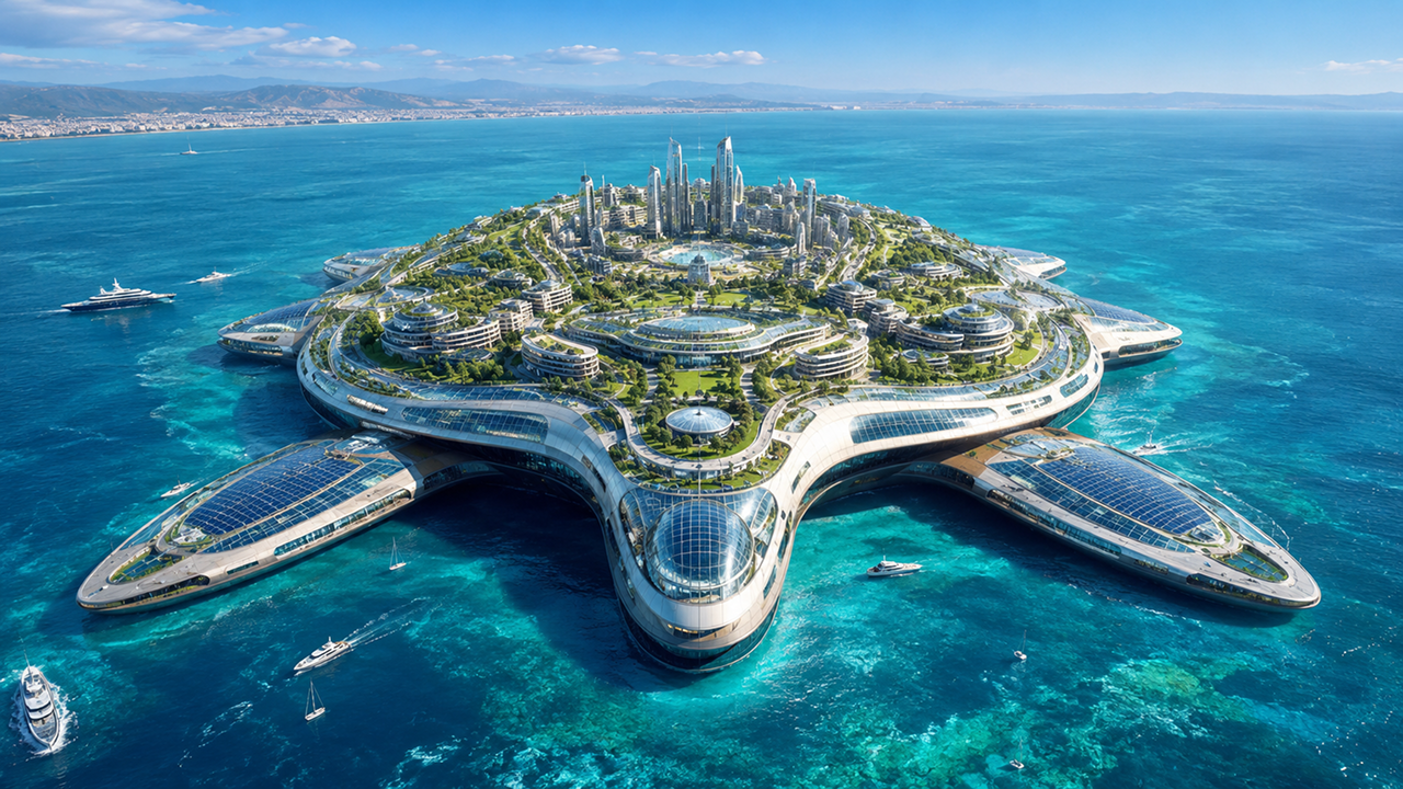 Pangeos Terra, the $8 billion floating mega city designed to carry ...