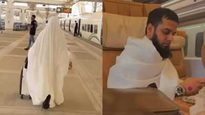 Pics: Sana Khan heads for her 4th Haj with husband Mufti Anas