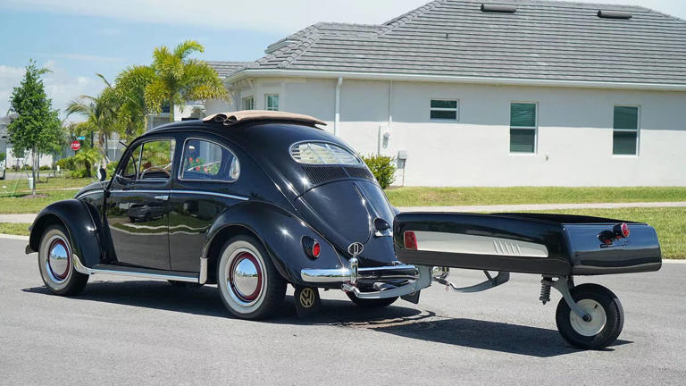 1957 Volkswagen Beetle for sale in stunning black over red, with ...