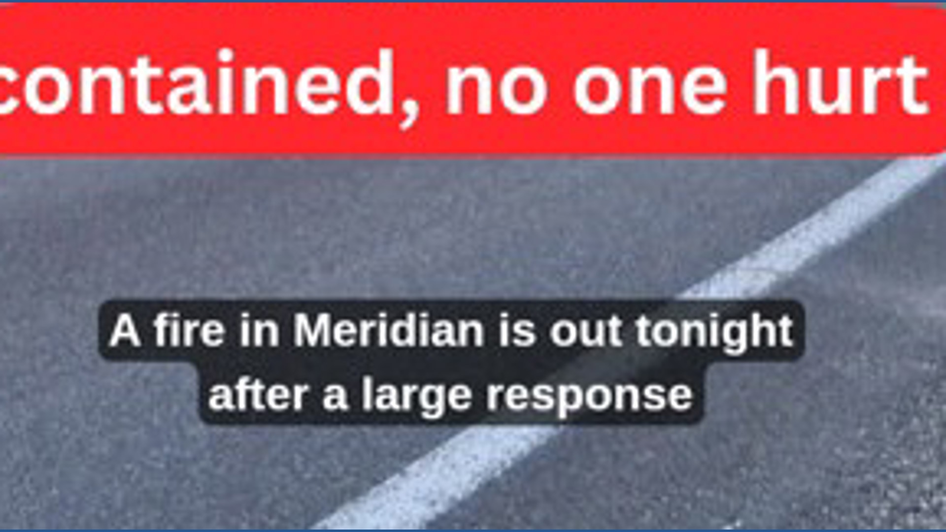 Meridian barn fire contained, no one hurt
