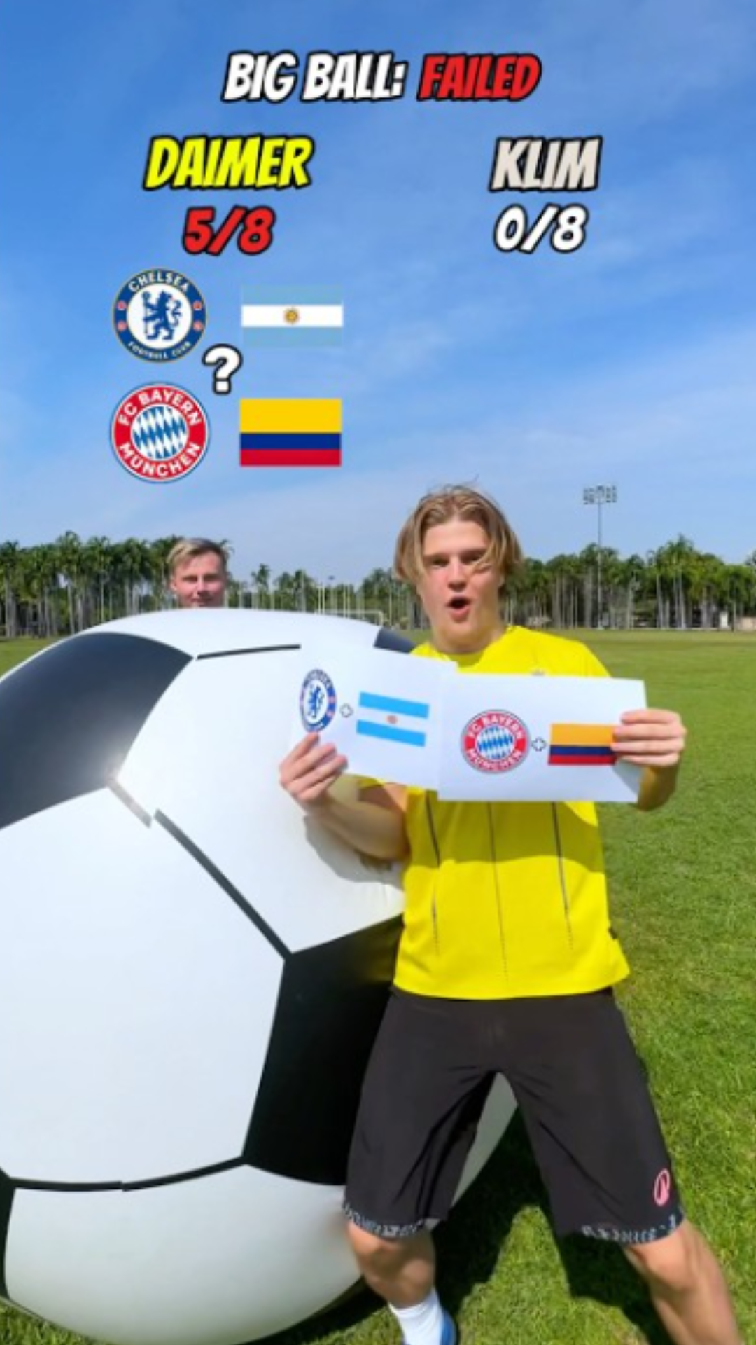 Guess the footballer by country and club vs big ball challenge