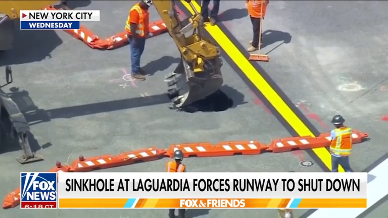 Sinkhole at LaGuardia Airport forces runway shutdown amidst busy ...