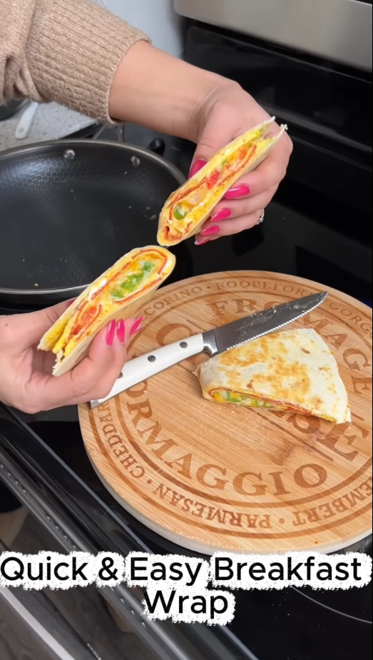 Quick and easy breakfast wrap for busy mornings