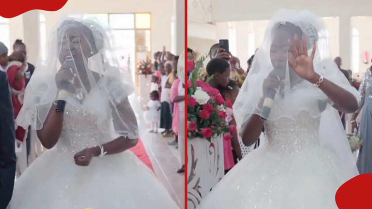Kenyan bride goes viral after leading praise and worship session while ...
