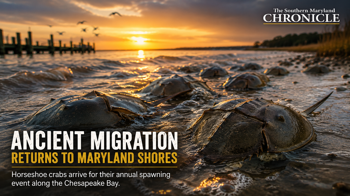 Horseshoe crabs begin ancient spawning migration on Maryland shores