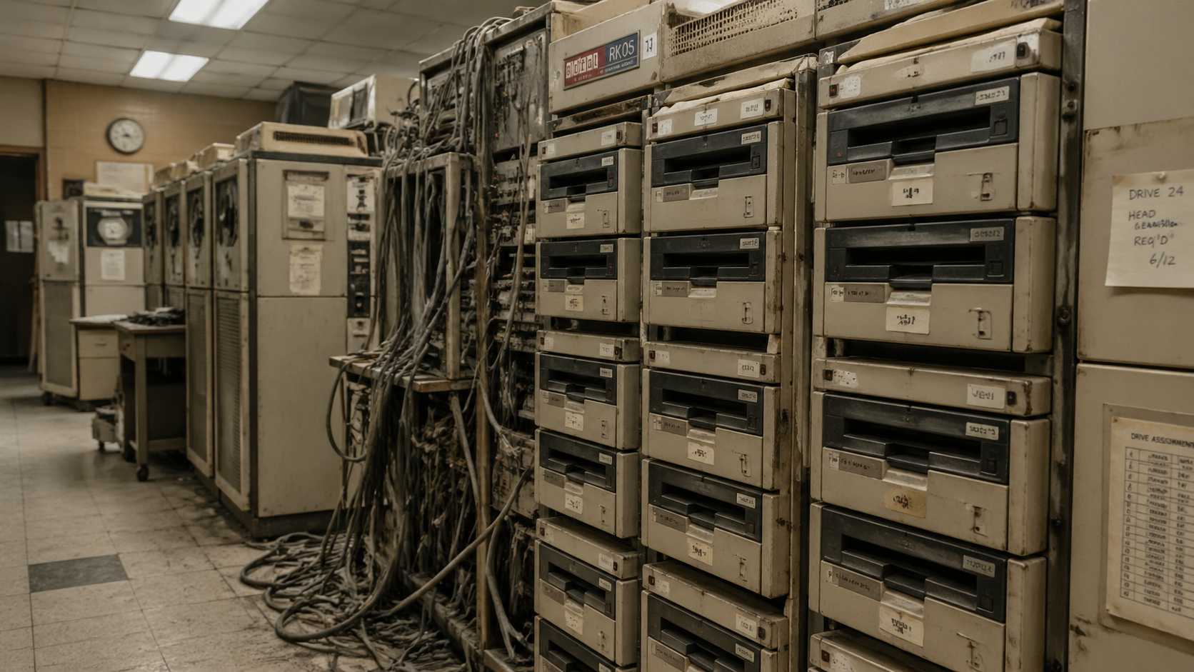 The nuclear network still using giant floppy disks