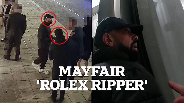 Moment crafty 'Rolex ripper' snatches £18k watch in Mayfair
