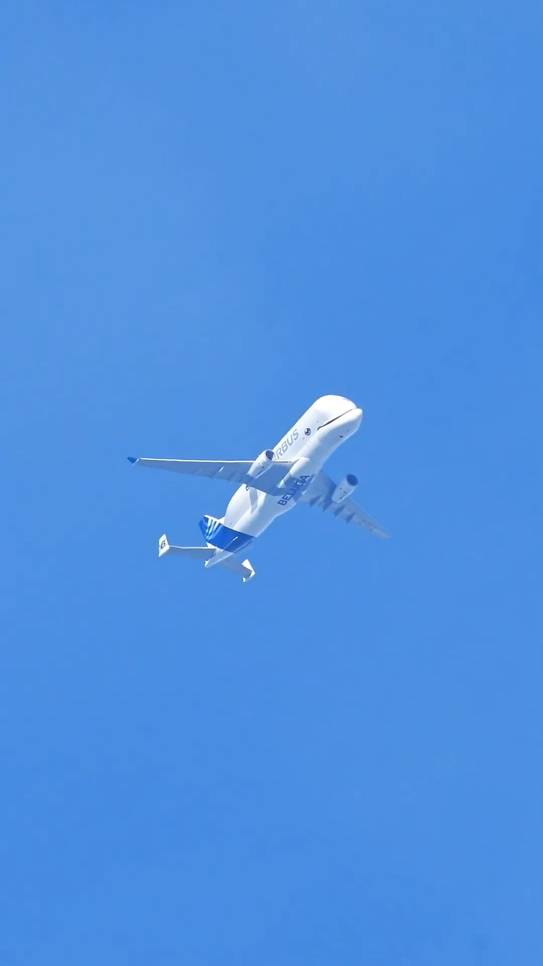 Airbus Beluga caught flying over Manchester