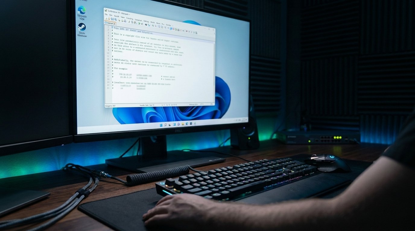 How to modify the Windows 10 or 11 hosts file