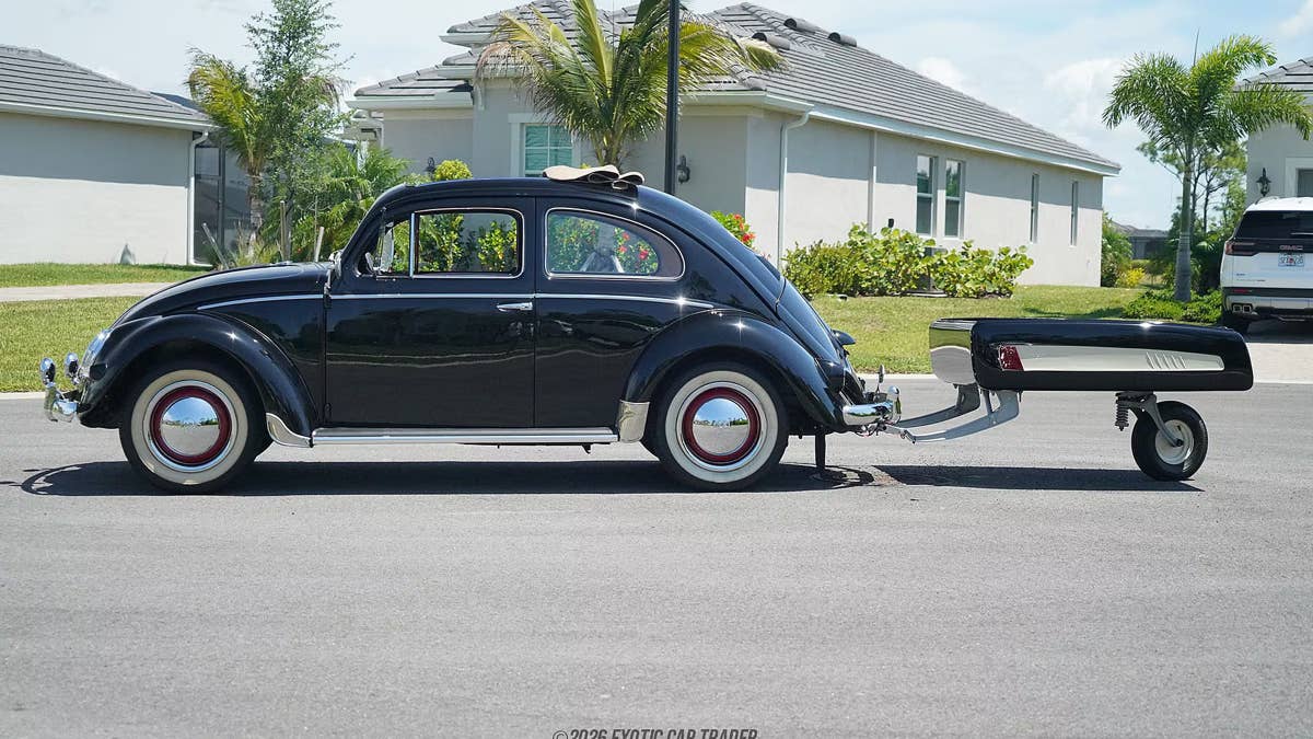 1957 Volkswagen Beetle for sale in stunning black over red, with ...